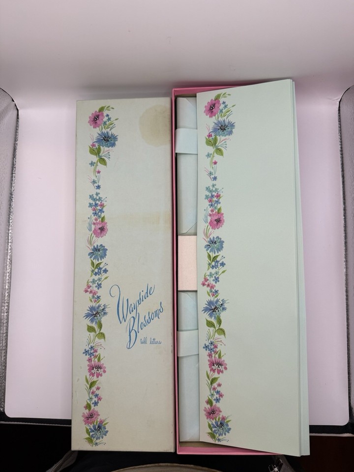 Vintage Wayside Blossoms Stationery Pratt&Austin Notepad 32 Sheets 9 ...