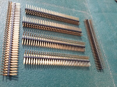 2 Pcs 72 Pin 2.54mm Double Row Gold Plated Pin Header Right Angle | eBay UK