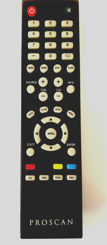 Proscan TV Remote Control for PLDED4017, PIDED4016A-D, PIDED3996A-E ...