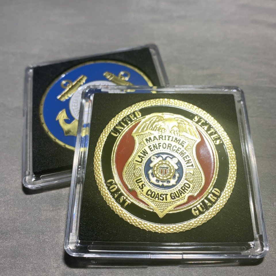 MARITIME LAW ENFORCEMENT Challenge Coin USCG-US Coast Guard Gold New ...