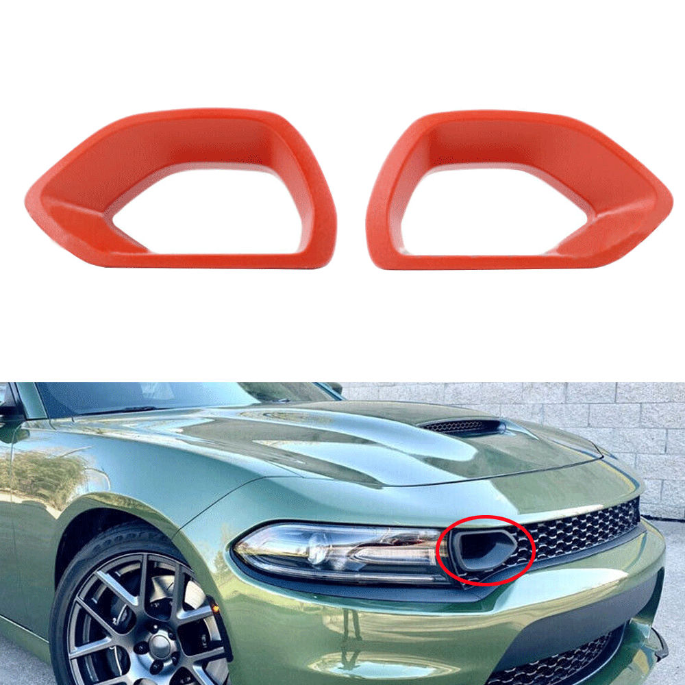 2x Front Upper Grille Intake Bezel Red For Dodge Charger SRT Scat Pack ...