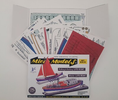 Micromodels TWO LIFE BOATS SET SXIV Micro New Models card model kit ...