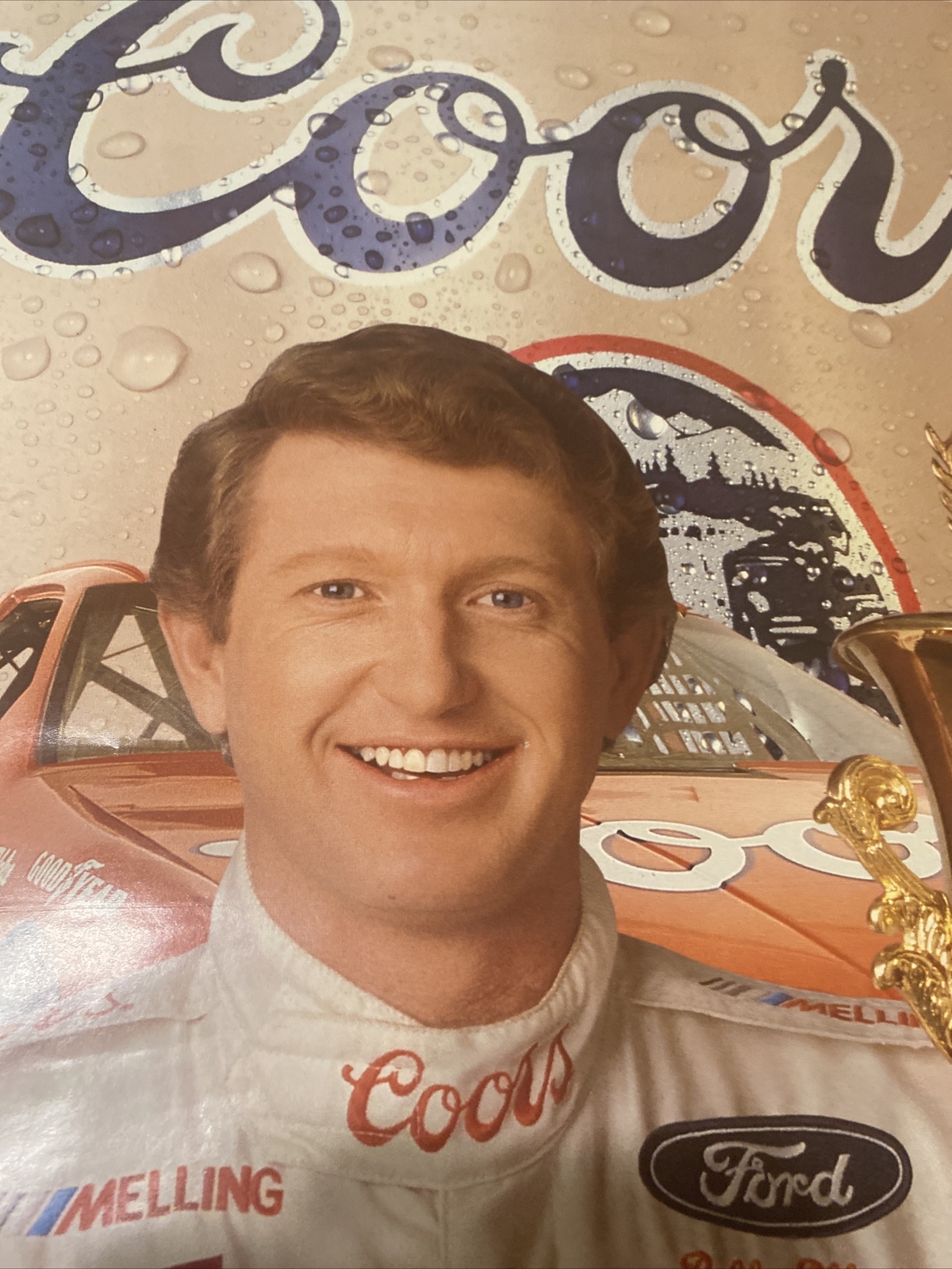 NASCAR Coors Poster Bill Elliott 1988 Winston Cup Champion Vintage 15 ...