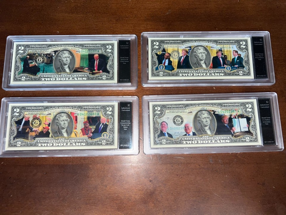RARE Bradford Exchange President Donald Trump $2 Bill Collection w/ COA ...