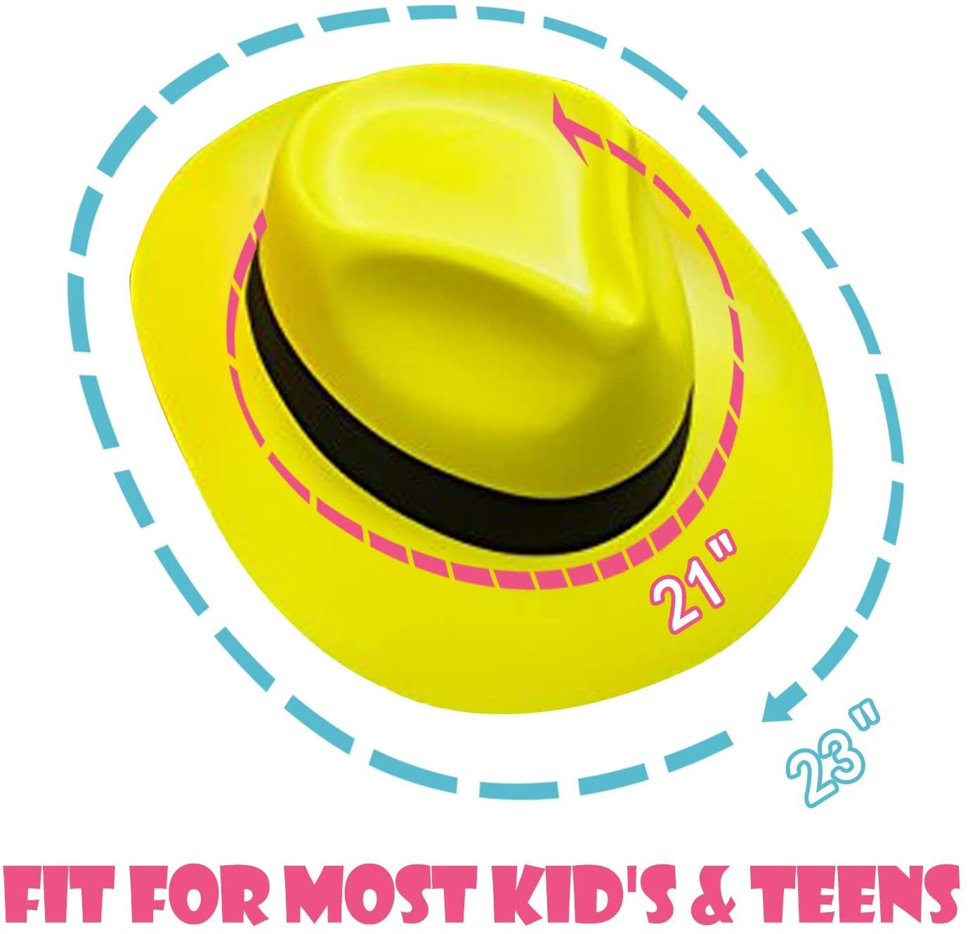 Neon Gangster Hats Plastic Party Hat – Neon Fedora Hat Assorted Colors ...
