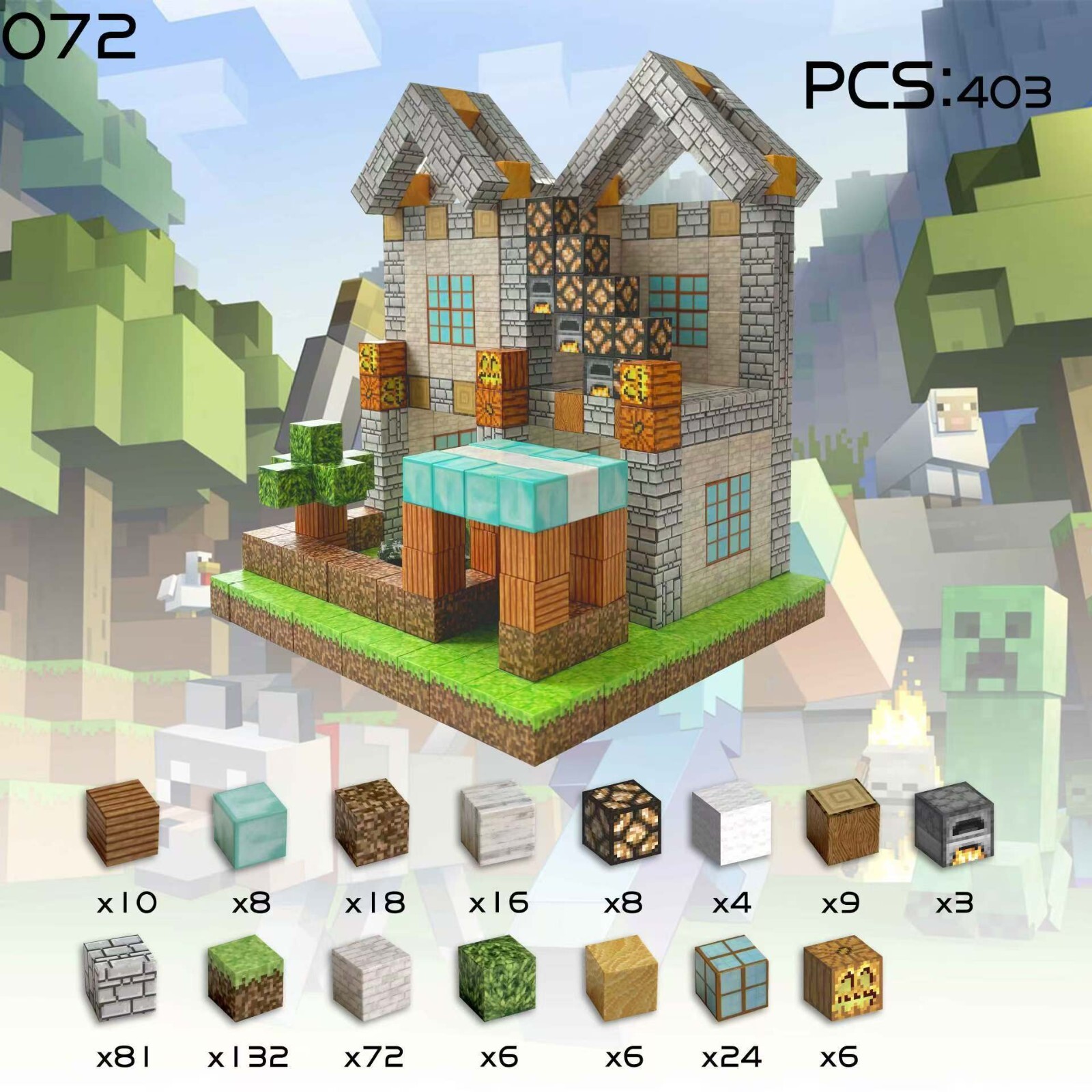 Minecraft Magnetic Building Blocks Set Magnet Children Kid Educational ...