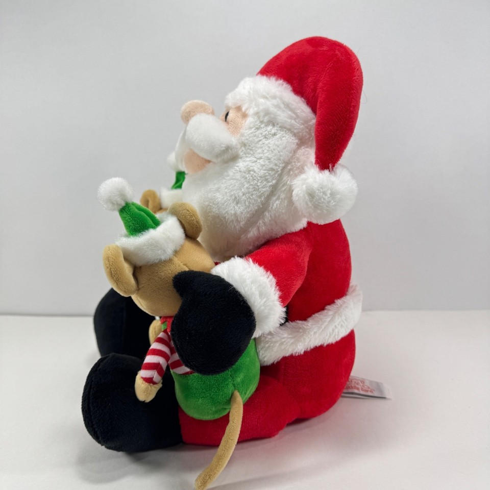 Cuddle Barn Singing Santa Claus Christmas Animated Mice Moves Holiday ...