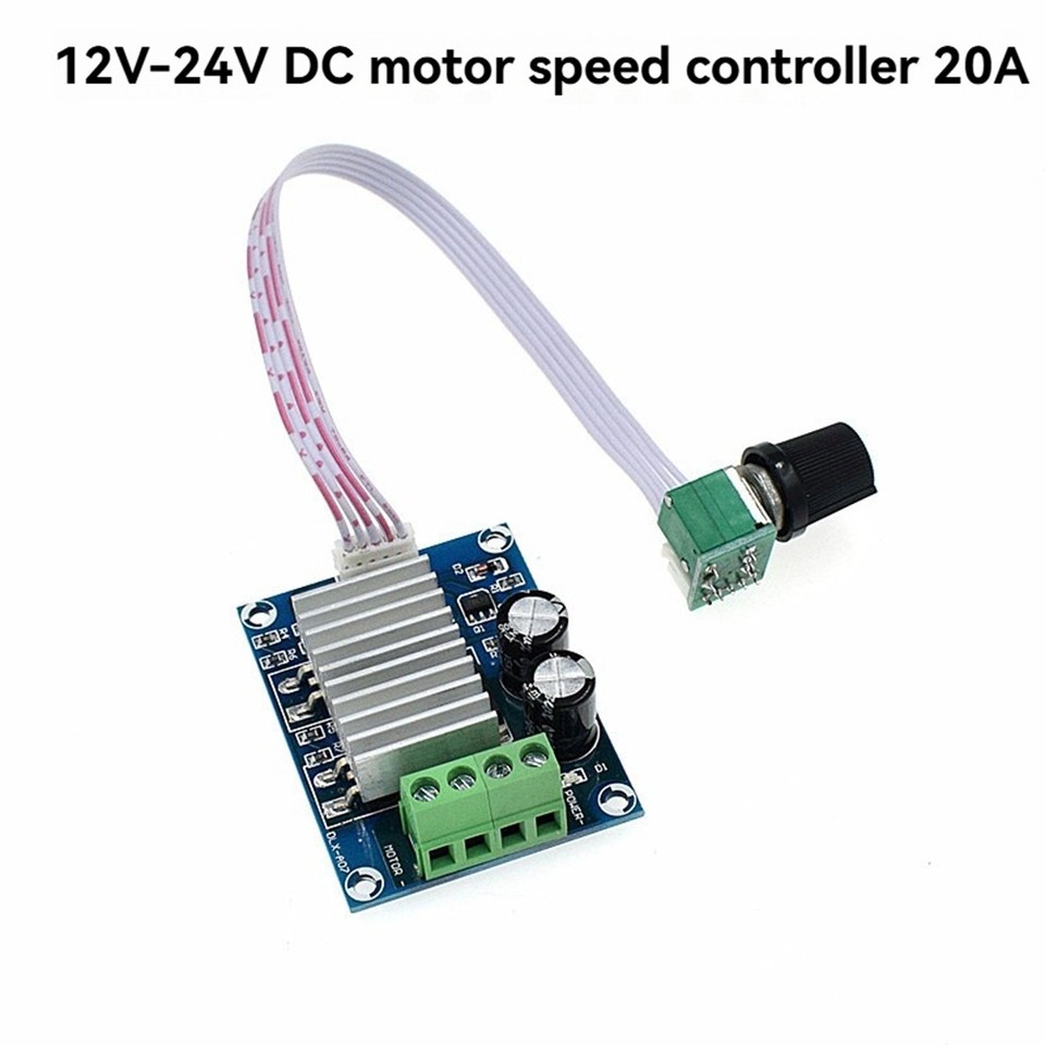 20A PWM DC Motor Speed Controller 12-24V DC Adjustable Motor ...