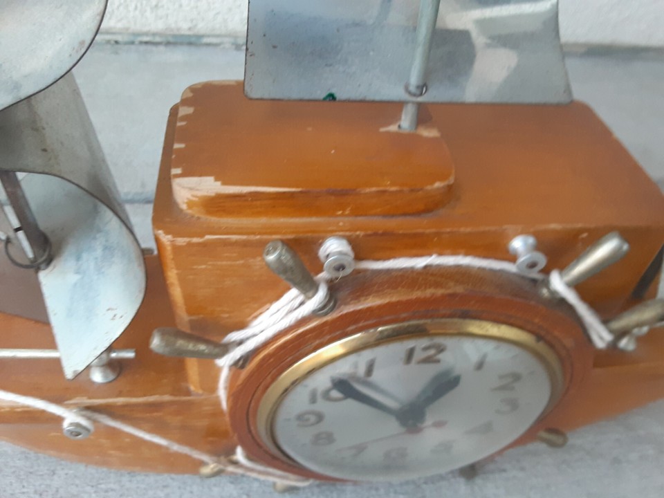 Vintage "Dixie Bell" 19" 3 Mast Sessions Movement Ship Clock | eBay
