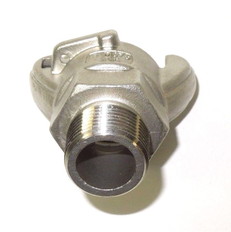 3/4" Male NPT Universal Crowfoot Coupling Chicago Fitting 316 Stainless ...