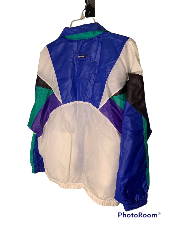 Mighty Mac Color Block New Mens L Windbreaker Colorful Full Zip | eBay