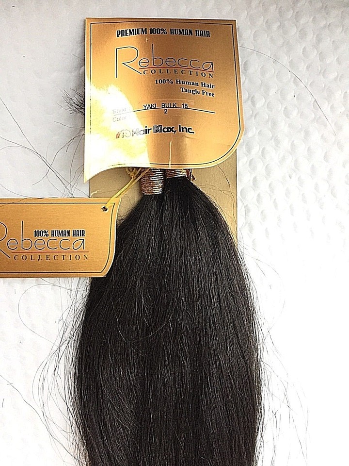 100% Human Hair for Braiding, 18-20" Long Yaki Bulk in Many Colors by ...