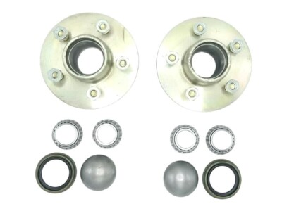 Pair Mobile Home Conversion Hub Kit 5 x4.5" Idler Axle 1-3/8" x 1-1/4 ...