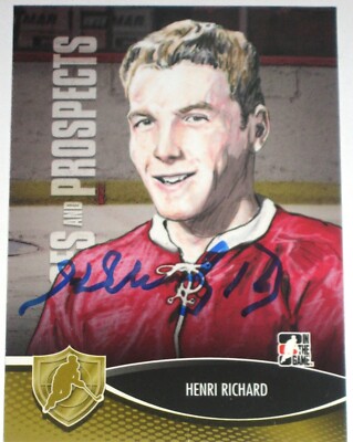 HENRI RICHARD SIGNED 12-13 ITG HEROES MONTREAL CANADIENS CARD AUTOGRAPH ...
