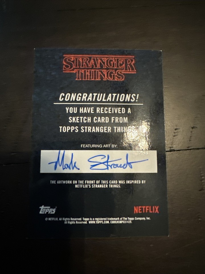 2018 Topps Stranger Things Will Byers Sketch Card 1/1 Artist Auto | eBay