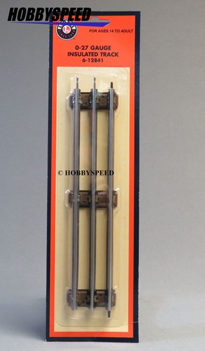 LIONEL 027 GAUGE INSULATED STRAIGHT TRACK SECTION o gauge train 6-12841 ...