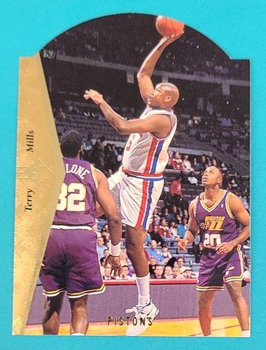 1994-95 SP Die Cut #D67 Terry Mills Detroit Pistons BASKETBALL Card O ...