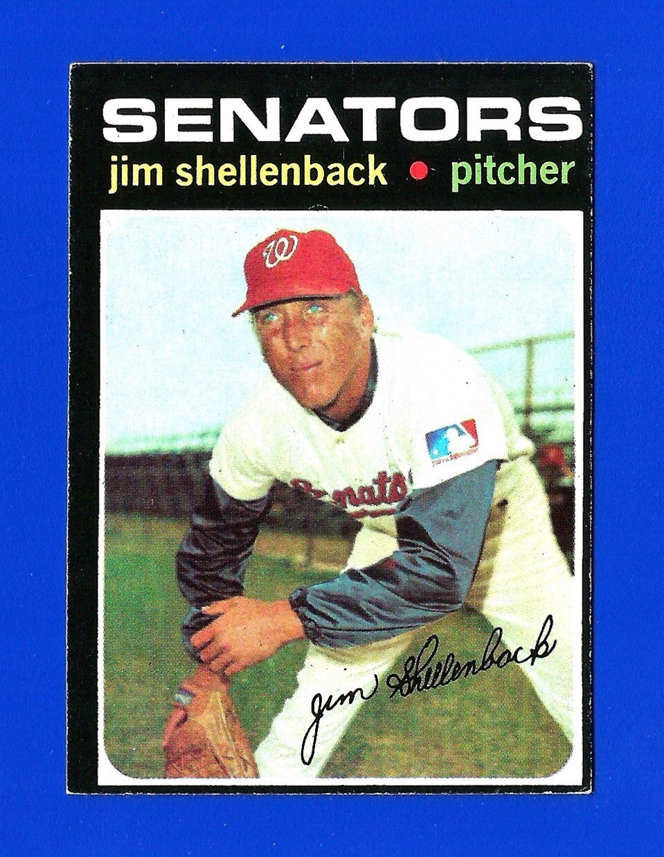 1971 Topps BASEBALL SET BREAK #351 JIM SHELLENBACK SENATORS (JP1) | eBay