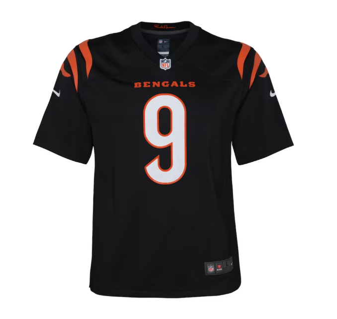 Cincinnati Bengals #9 Joe Burrow Home Black Toddler Jersey | eBay