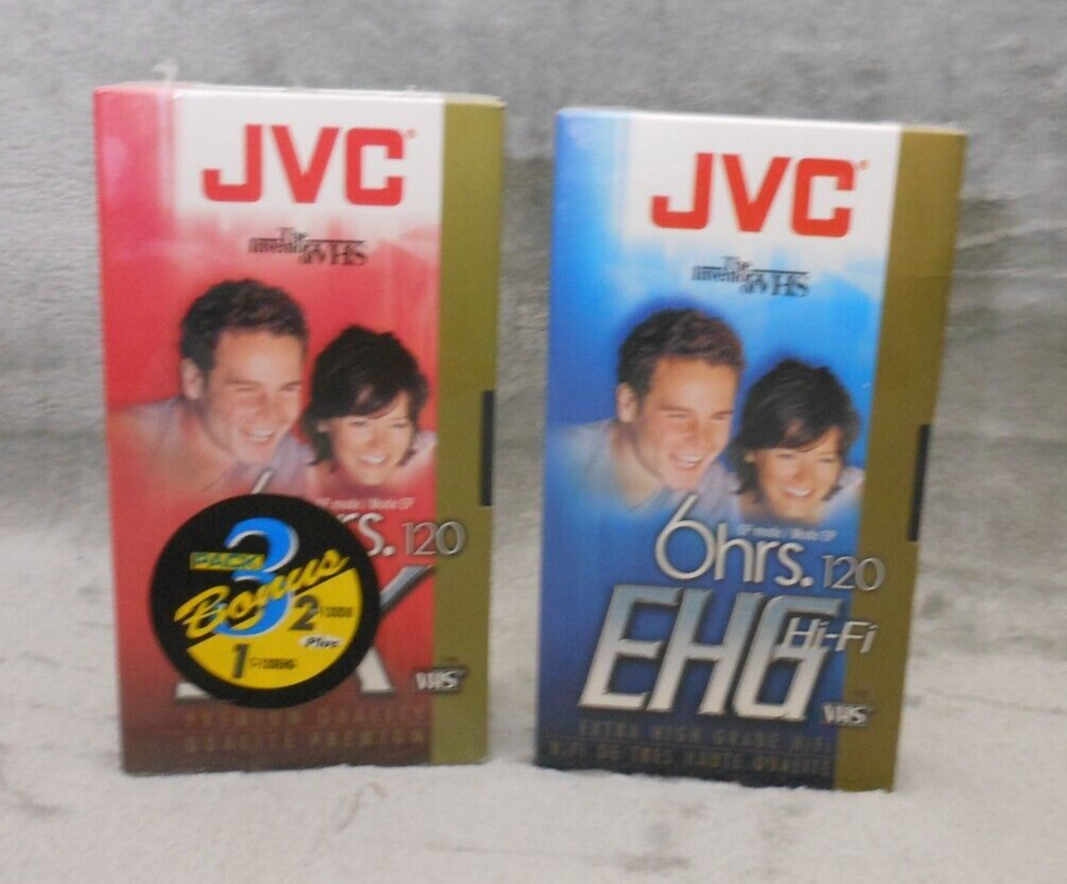 Lot of 3 JVC SX VHS Tapes Blank Sealed Unused | eBay