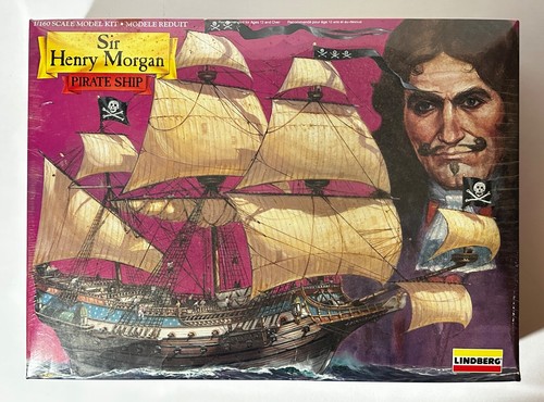 Vintage SEALED Lindberg #70859 1/160 Scale Sir Henry Morgan Pirate Ship ...