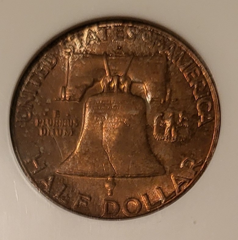 1958 D Franklin Half Dollar MS66 FBL NGC Nicely Toned | eBay