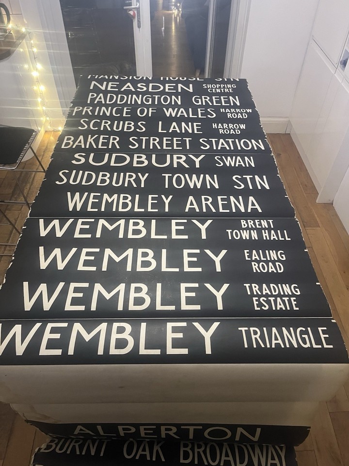 Hanwell Broadway - London 99 Bus Route Destination Blind 1984 42x6” | eBay