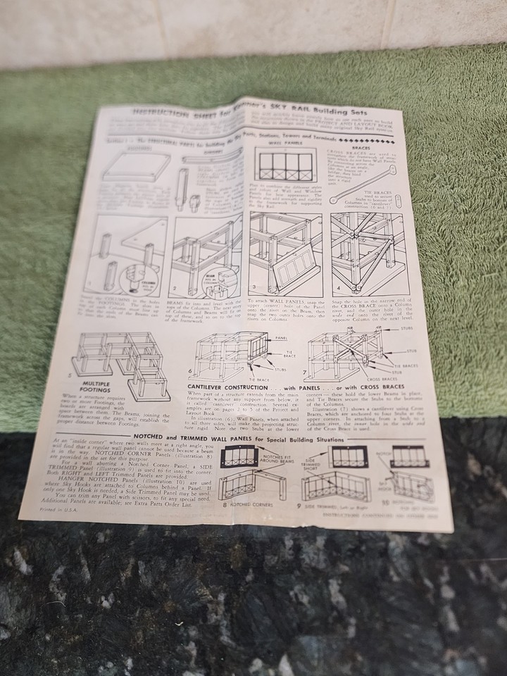 Kenner Motorized Sky Rail Girder & Panel Set #17 ( Over 480 Pieces ...