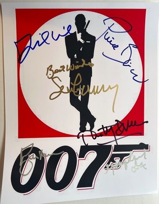 JAMES BOND 007 photo signed by all 6 Bond actors SEAN CONNERY MOORE ...