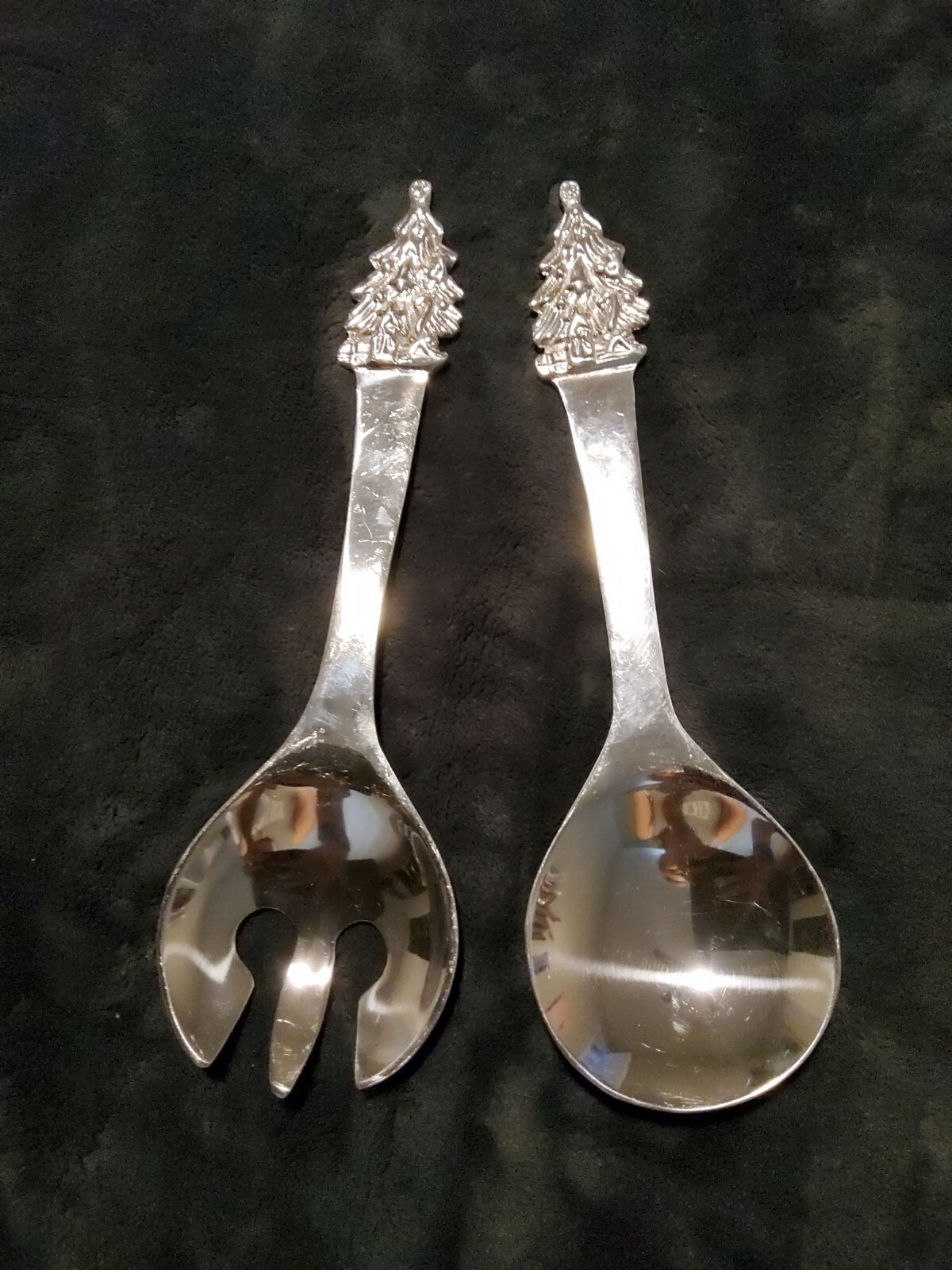 Holland Boone Polished Pewter Set Of Serving Spoon Fork - Christmas ...