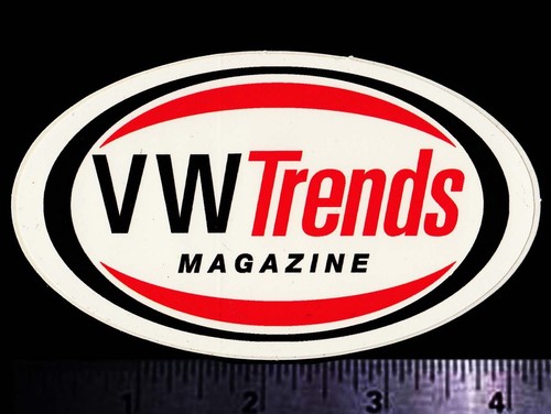 VW TRENDS Magazine - Original Vintage Racing Decal/Sticker Volkswagen ...