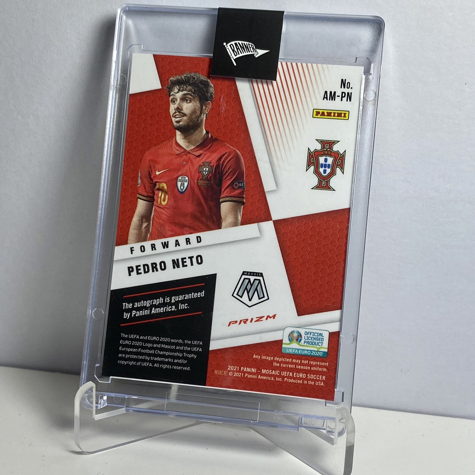 2020-21 Mosaic UEFA Euro 2020 PEDRO NETO Autographs Mosaic Prizm Silver ...