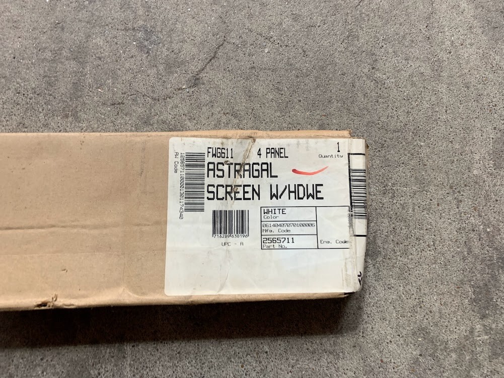 Andersen FWG611 Patio Door Screen Astragal in White (1987 to Present ...