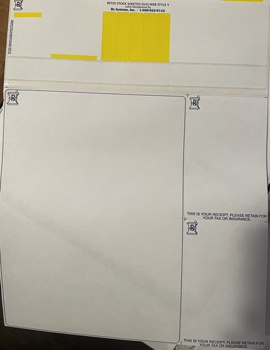 RX Systems - 5725 Duo Web Style Y- Pharmacy Medication Labels - 300 per ...