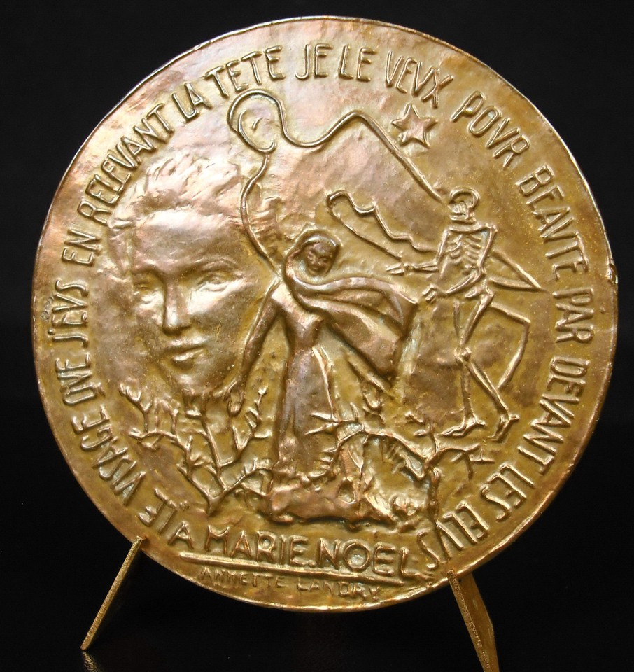 Medal To Marie Christmas (Rouget) Poet Artist The Warbler D'Auxerre ...