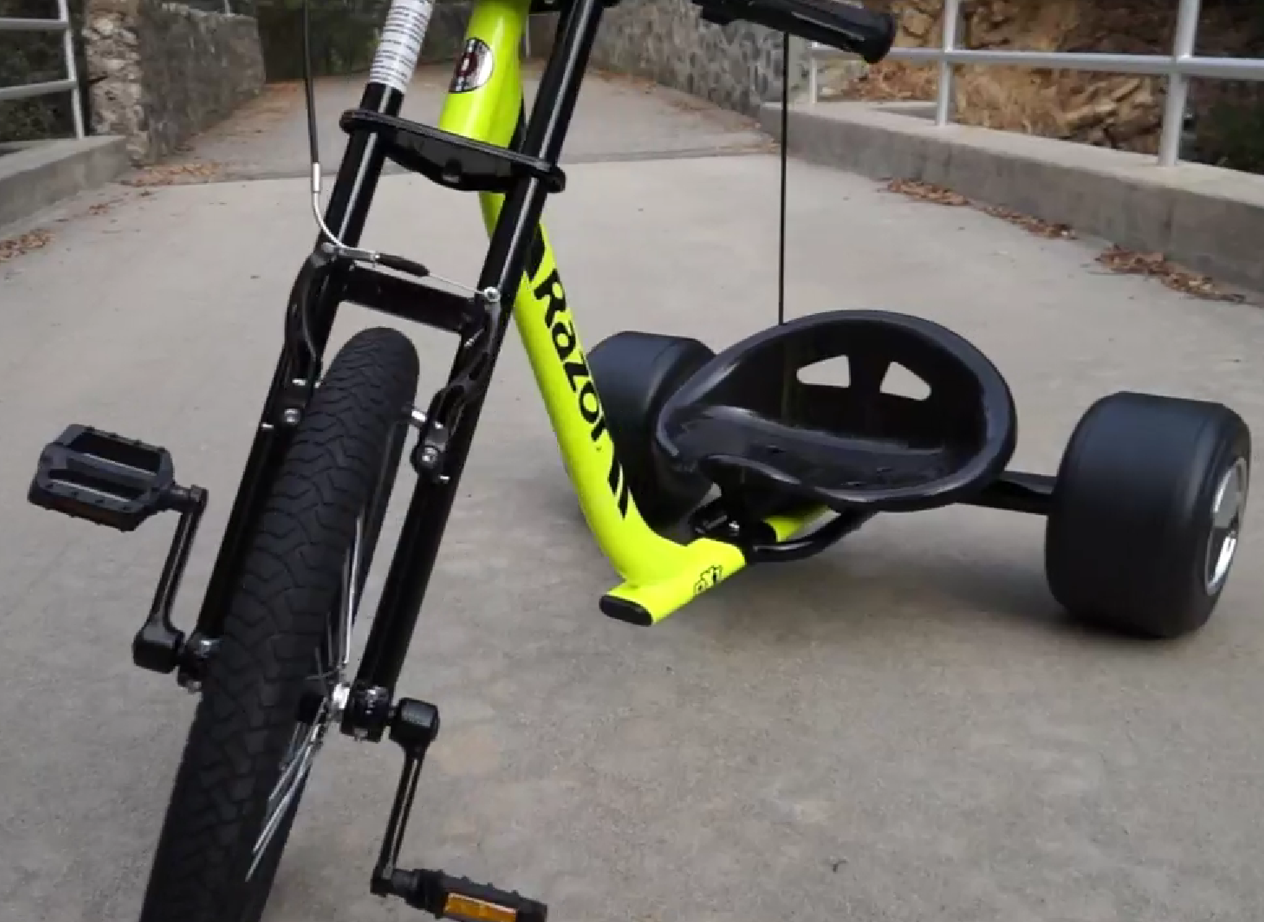 Adult Big Wheel Tricycle Drift Bike Razor 3 Wheel Trike Full Size Frame ...