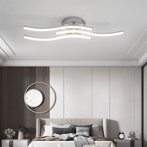 Modern 3 Lights LED Ceiling Light Chandelier Living Room Bedroom ...