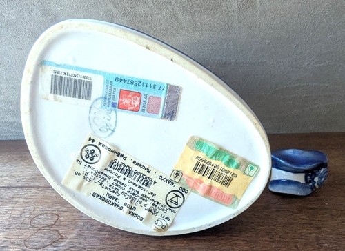 Russian Porcelain Boaka Vodka Decanter (Empty) Blue and White Rabbit w ...