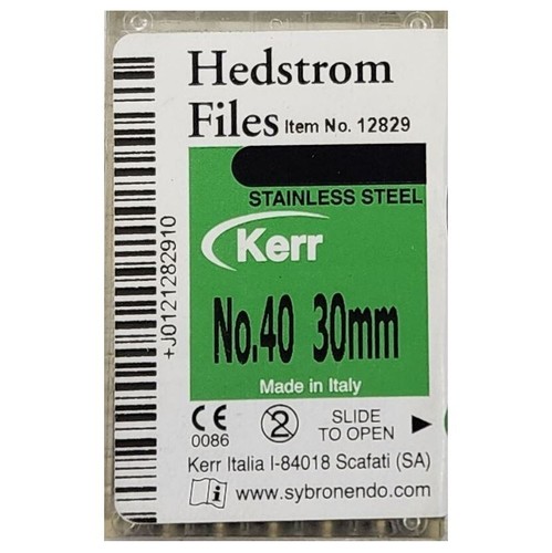*6-Pieces* Kerr Sybron Endo Hedstrom Files Stainless Size-40 Length ...