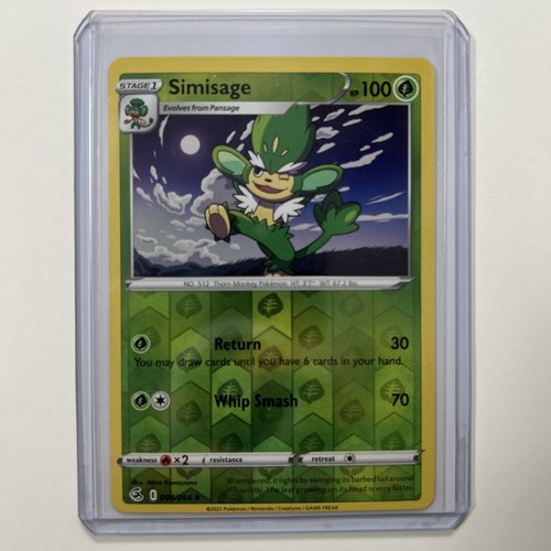 Simisage 008/264 Uncommon Reverse Holo Fusion Strike OC Pokemon Card ...