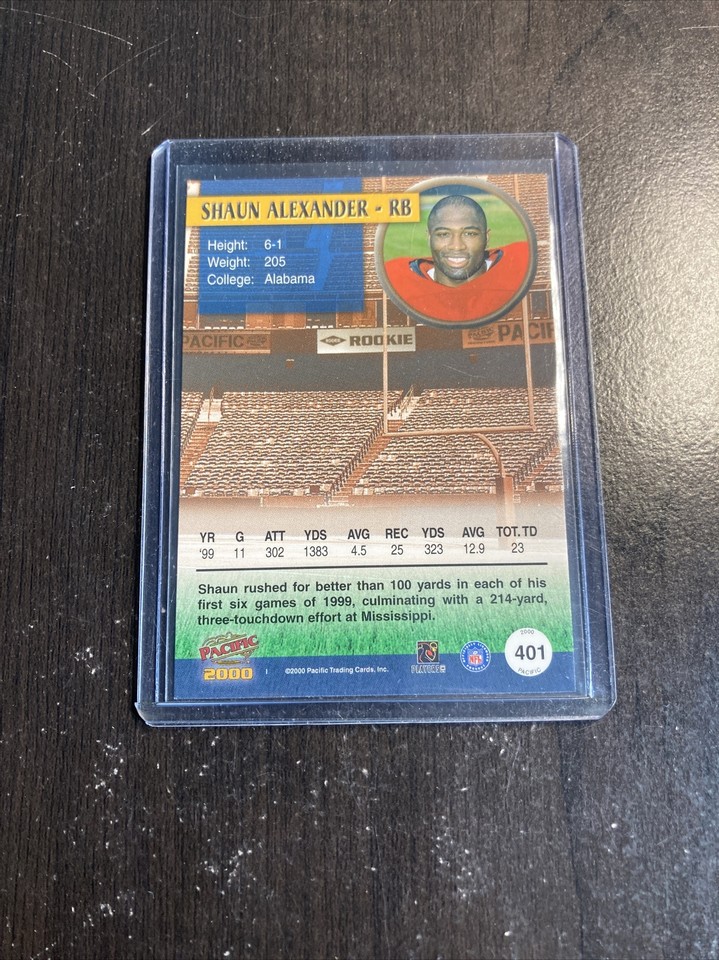 Shaun Alexander PACIFIC ROOKIE CARD NFL 2000 T12-314 | eBay