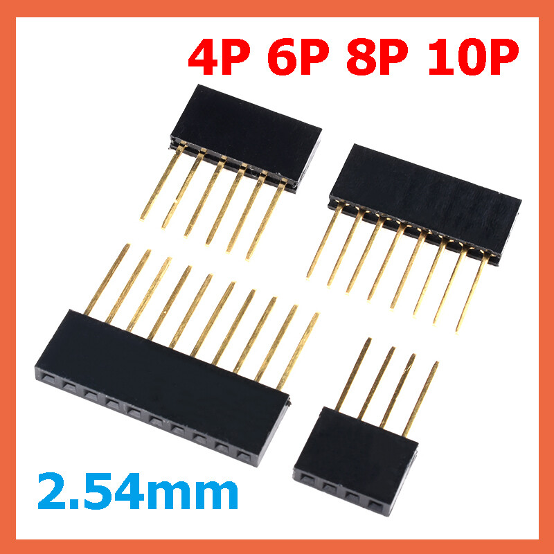 4 6 8 10 pin Header Pins 2.54mm Breakaway Female for Breadboard Single ...