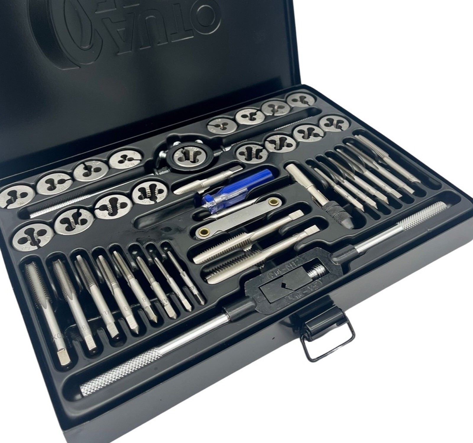 Tap and Die Set 40pc Metric Thread Cutting Repair Kit Split Dies T Bar ...