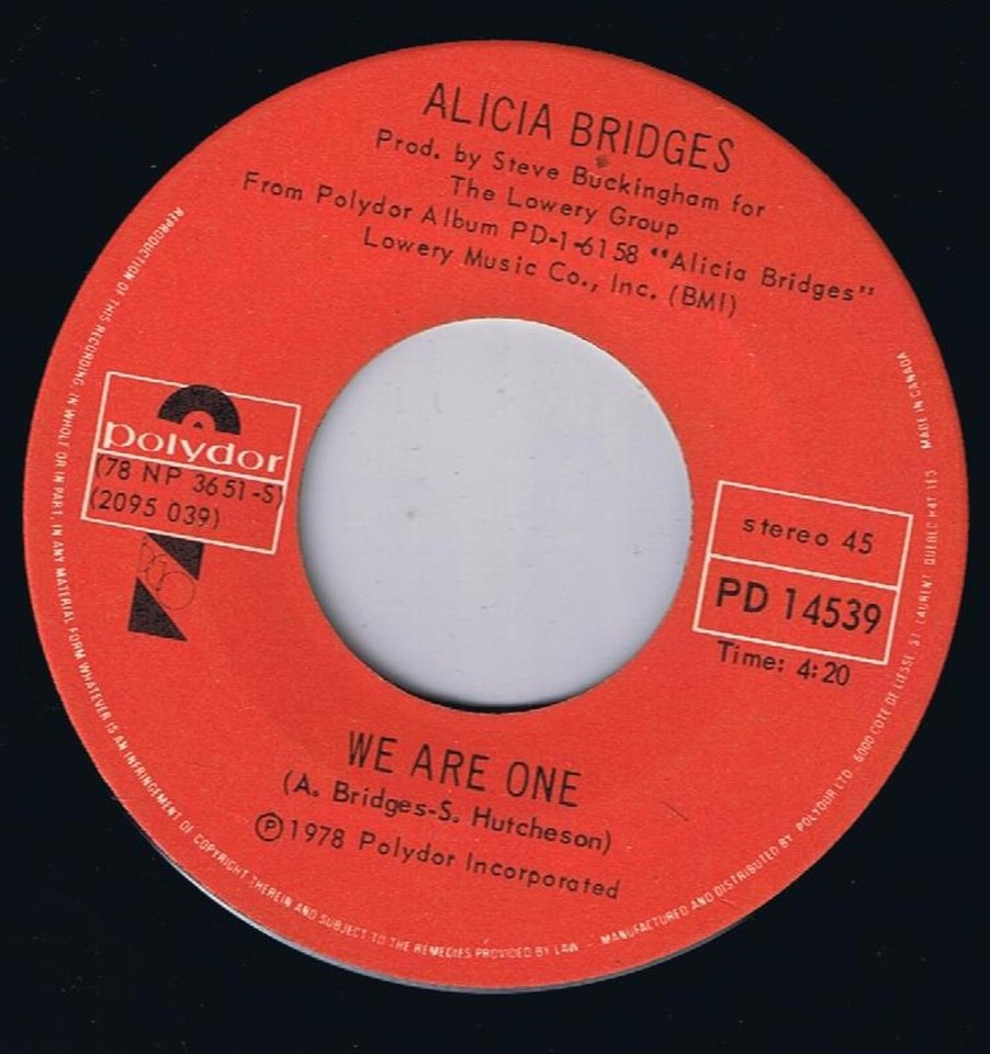Alicia Bridges Body Heat 45 rpm We Are One | eBay