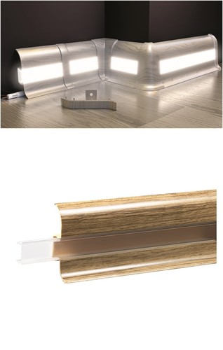 PVC Skirting Board Cable Cover 2.2m Flexible Edge Wall Trim Various ...