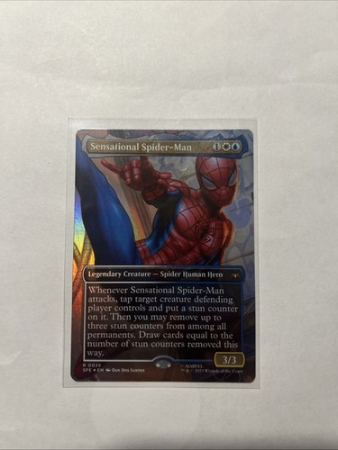 Sensational Spider-Man (Borderless) Marvel's Spider-Man FOIL MTG-0025 ...