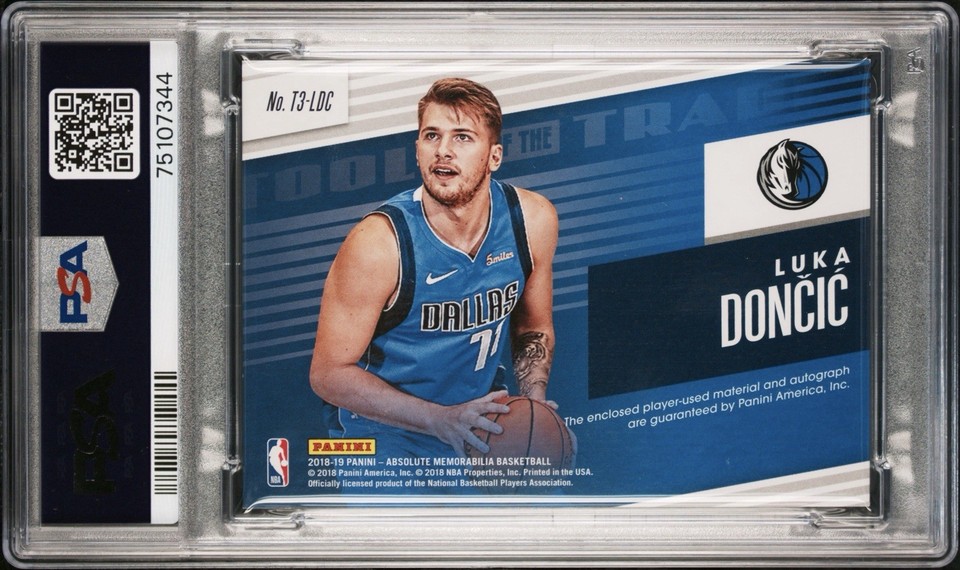 2018 Luka Doncic Absolute Memorabilia Rookie Patch Auto /25 Tools Trade ...