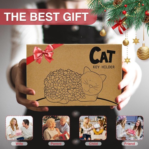 Outdoor Cat Key Hider Statue - Cute Succulent Hide a Grey | eBay