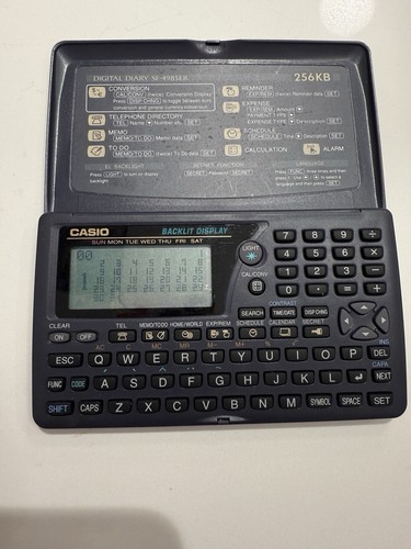 Casio SF-498SER Digital Diary Organizer And Calculator, Instructions ...