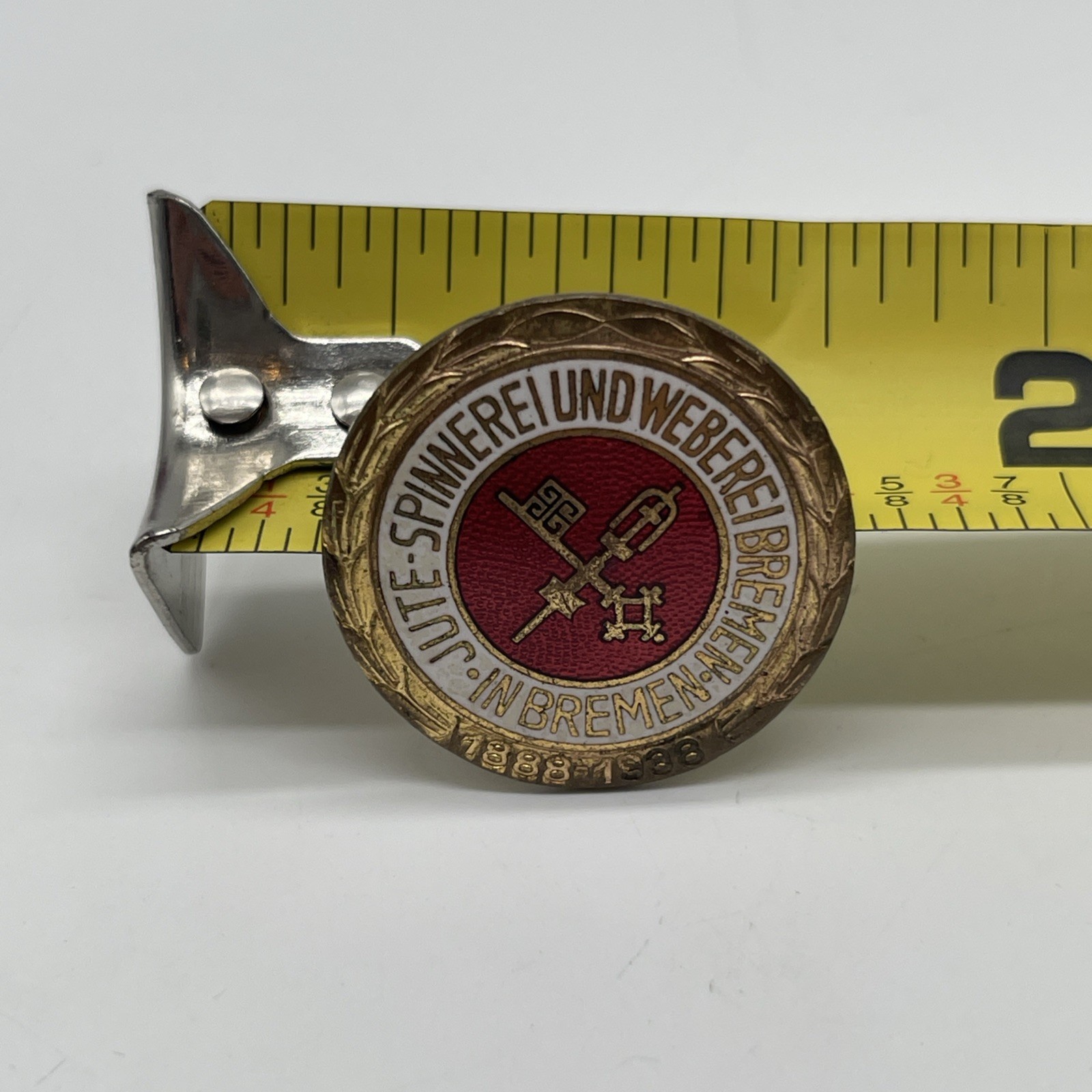 Bremen Germany 1938 Jute Spinning And Weaving In Bremen Badge Award Pin ...